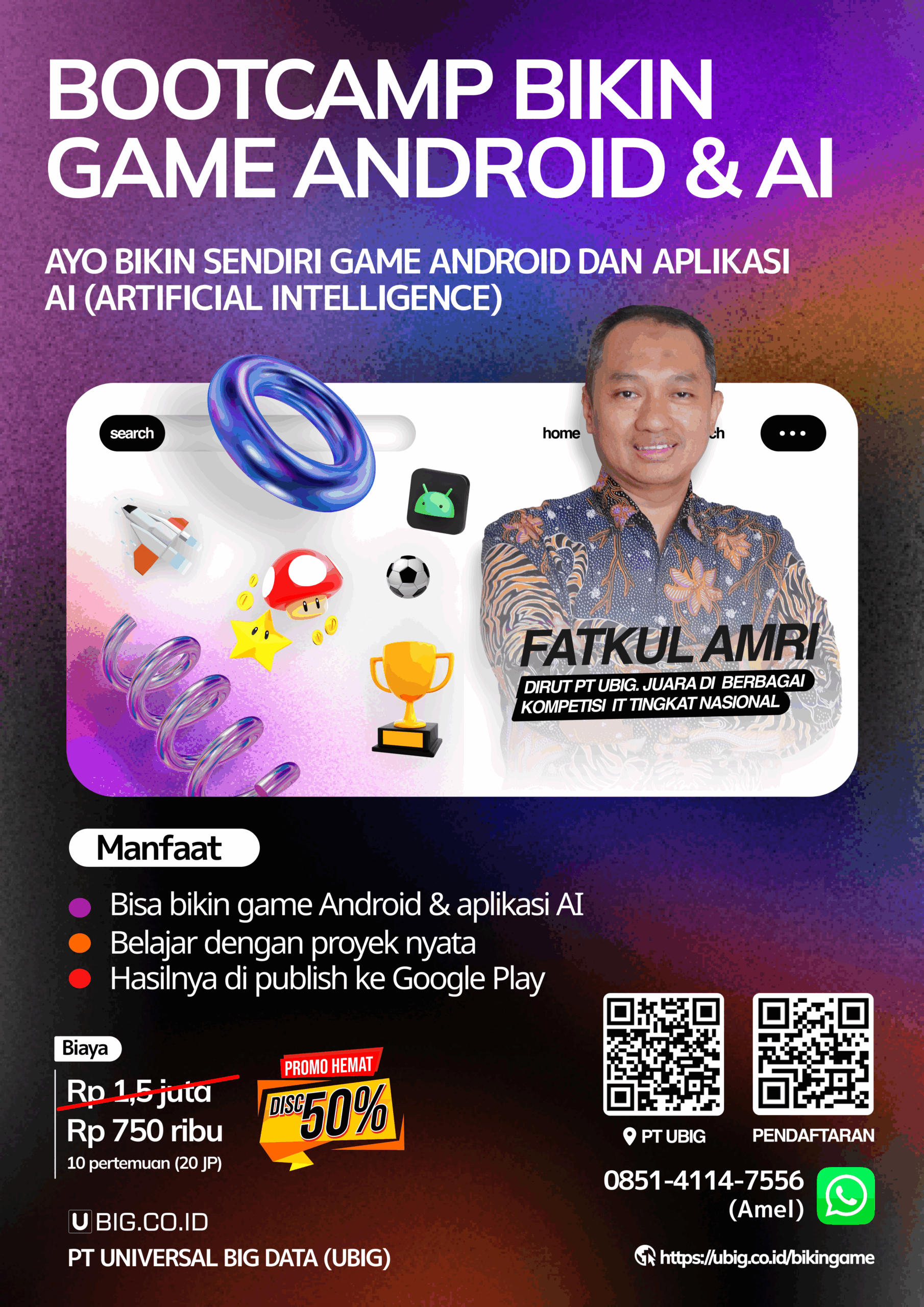 Bootcamp Bikin Game Android & Ai ~ Perusahaan pengembang software untuk bisnis